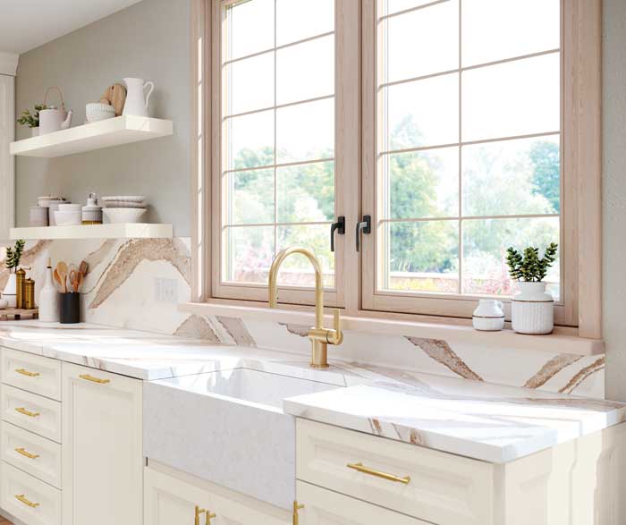 Two-Tone Maple Kitchen Cabinets - Decora Cabinetry