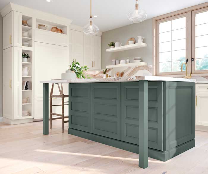 Two-Tone Maple Kitchen Cabinets - Decora Cabinetry