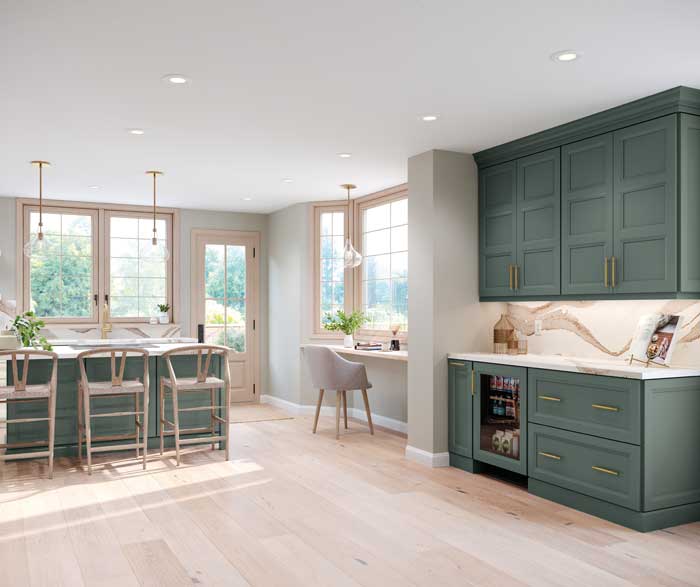 Two-Tone Maple Kitchen Cabinets - Decora Cabinetry