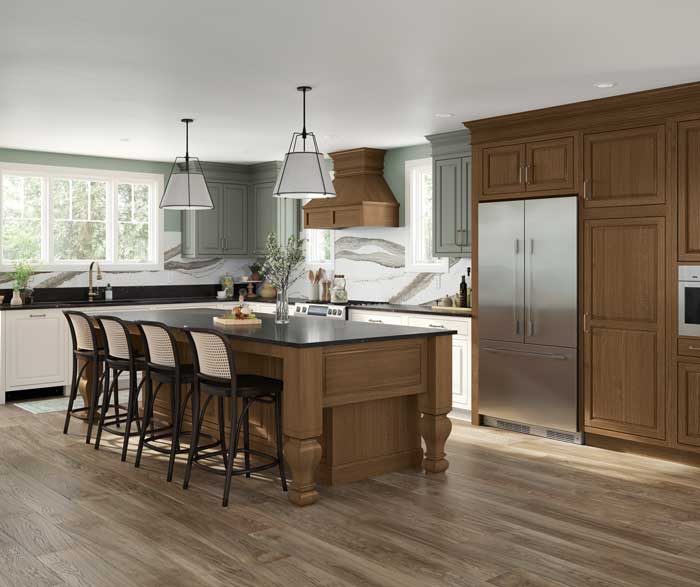 Inviting Three-Tone Traditional Kitchen - Decora