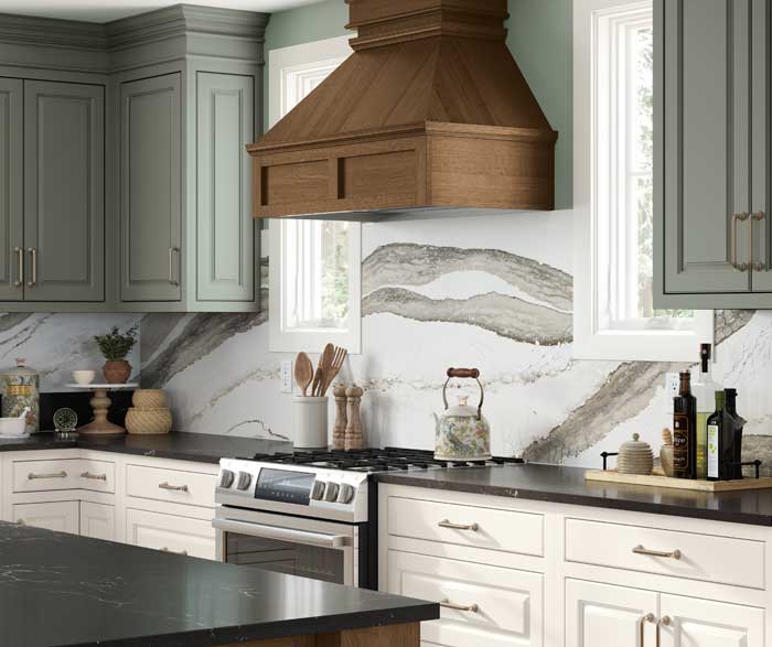 Inviting Three-Tone Traditional Kitchen - Decora